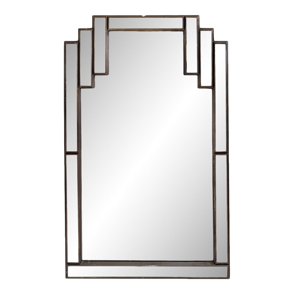 Art Deco Gampel-Stoll Style Skyscraper Wall Mirror | Chairish