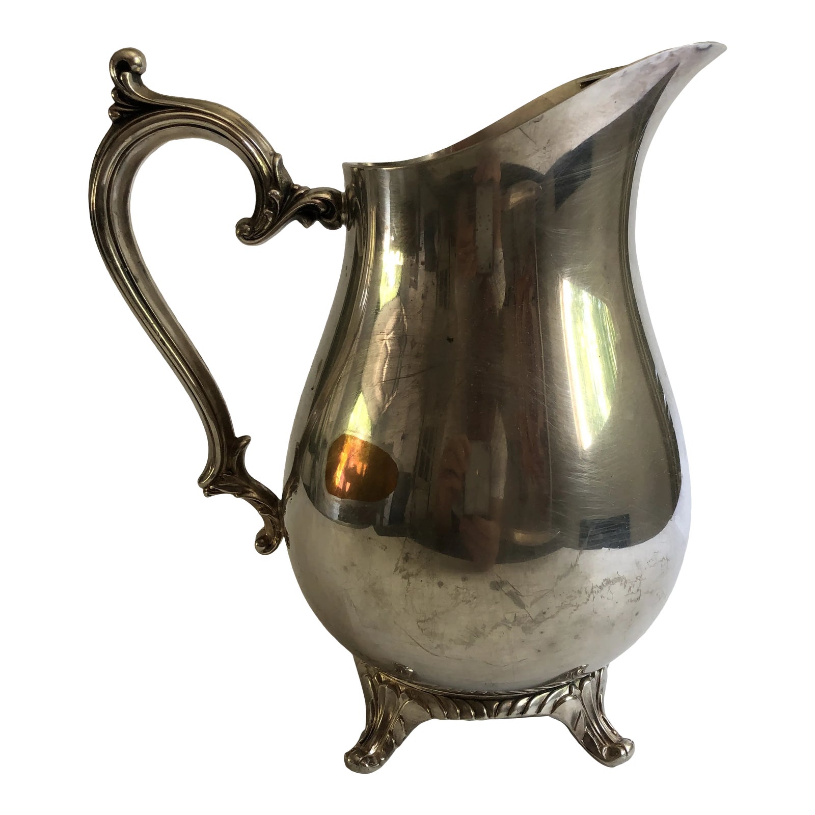 Vintage Wm Rogers Silver Plated Pitcher | Chairish