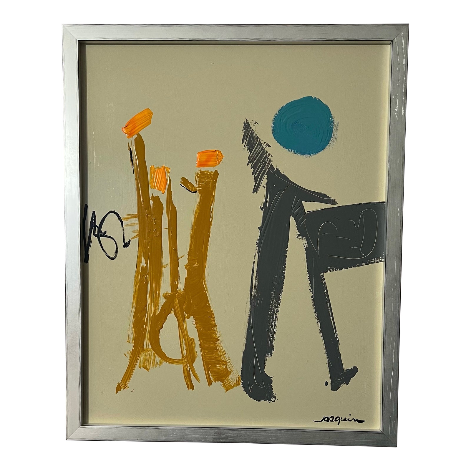 Mid-Century Modern Abstract Painting by Artist Ken Joaquin | Chairish