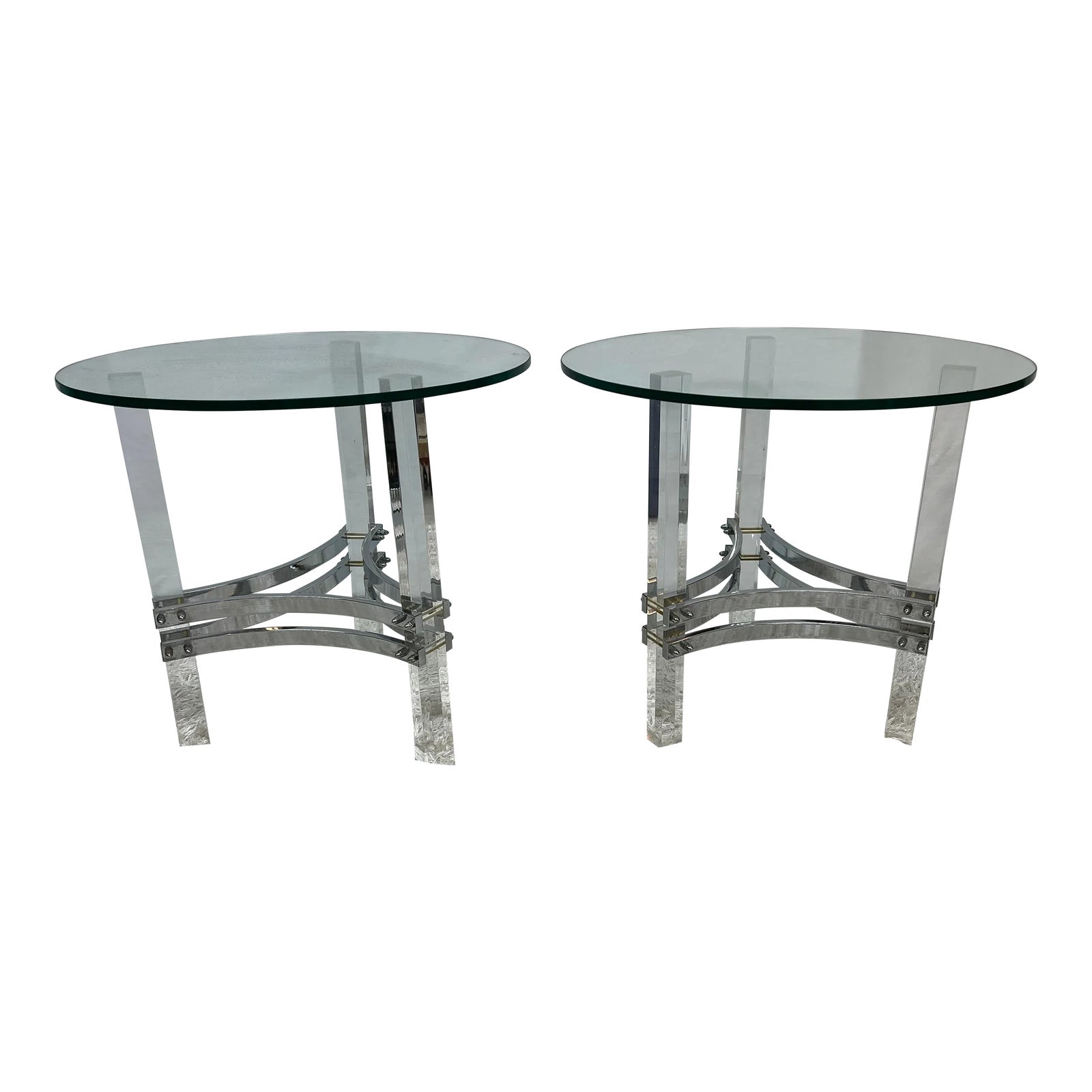 Mid 20th Century Charles Hollis Jones Side Tables - a Pair | Chairish