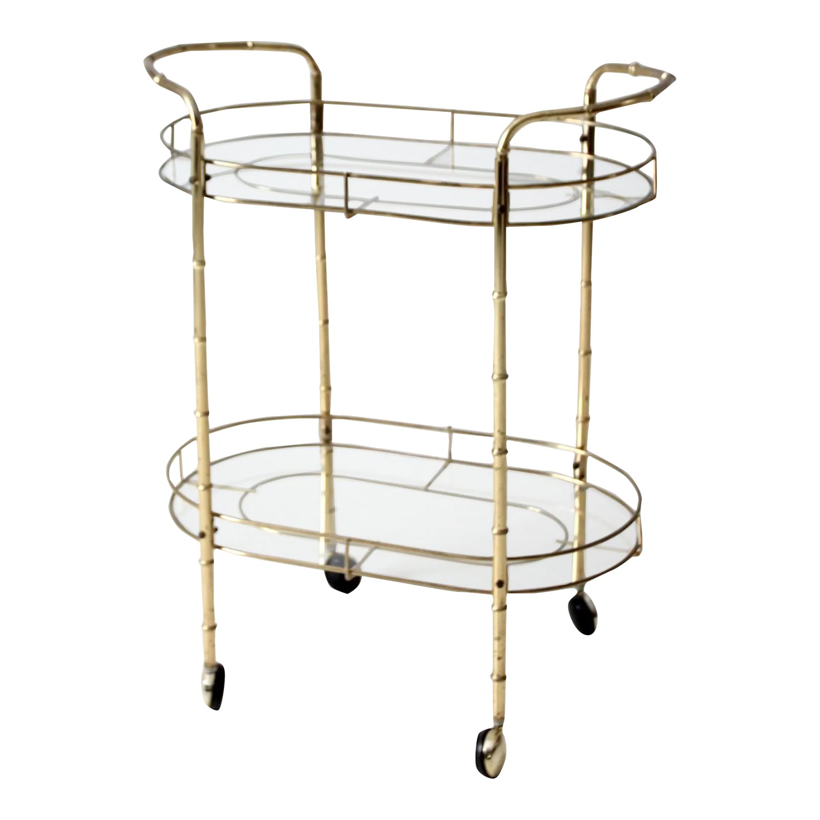 Mid Century Hollywood Regency Bar Cart | Chairish