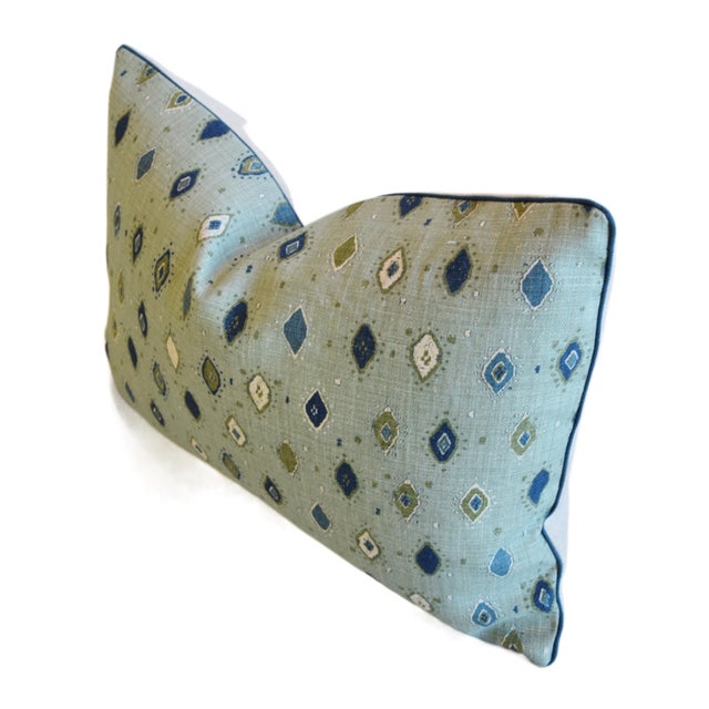 Designer Peter Dunham Oona Ocean Indigo Feather/Down Pillow 22" X 17 ...