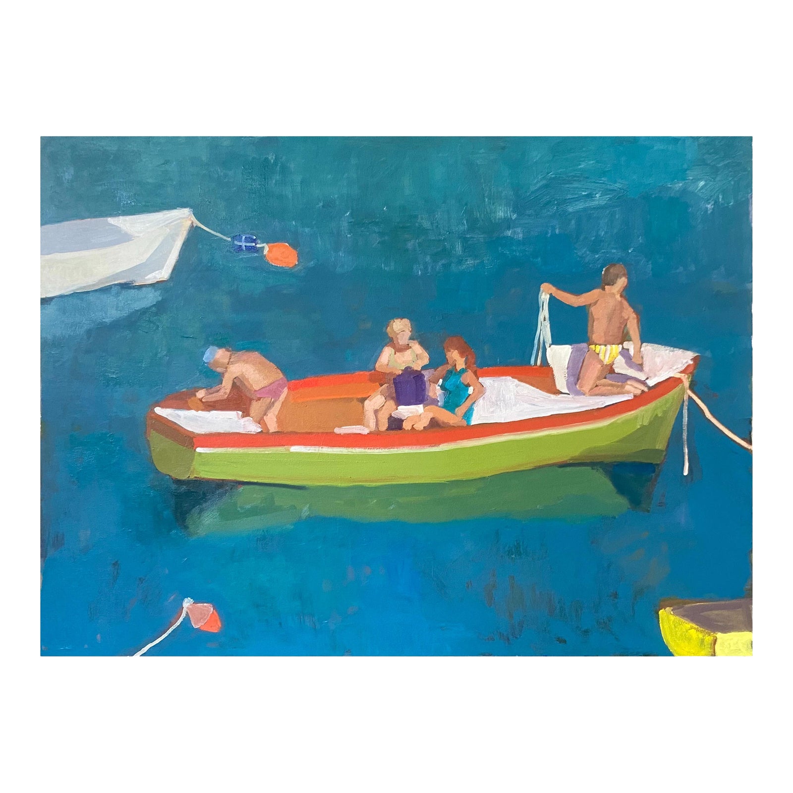 "Boat Day" Contemporary Original Expressionist Figurative Amalfi Coast ...