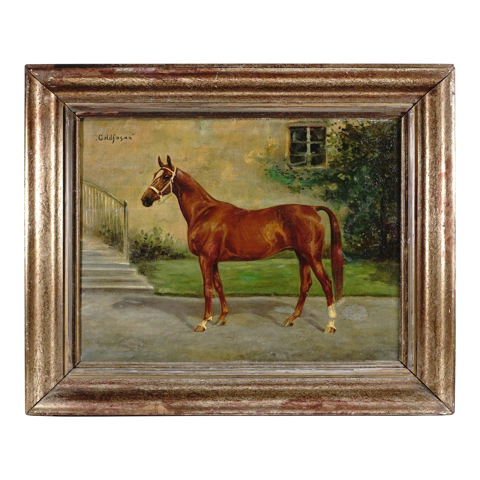 Portrait of a Horse, German Equestrian Painting Wilhelm Westerop (1876 ...