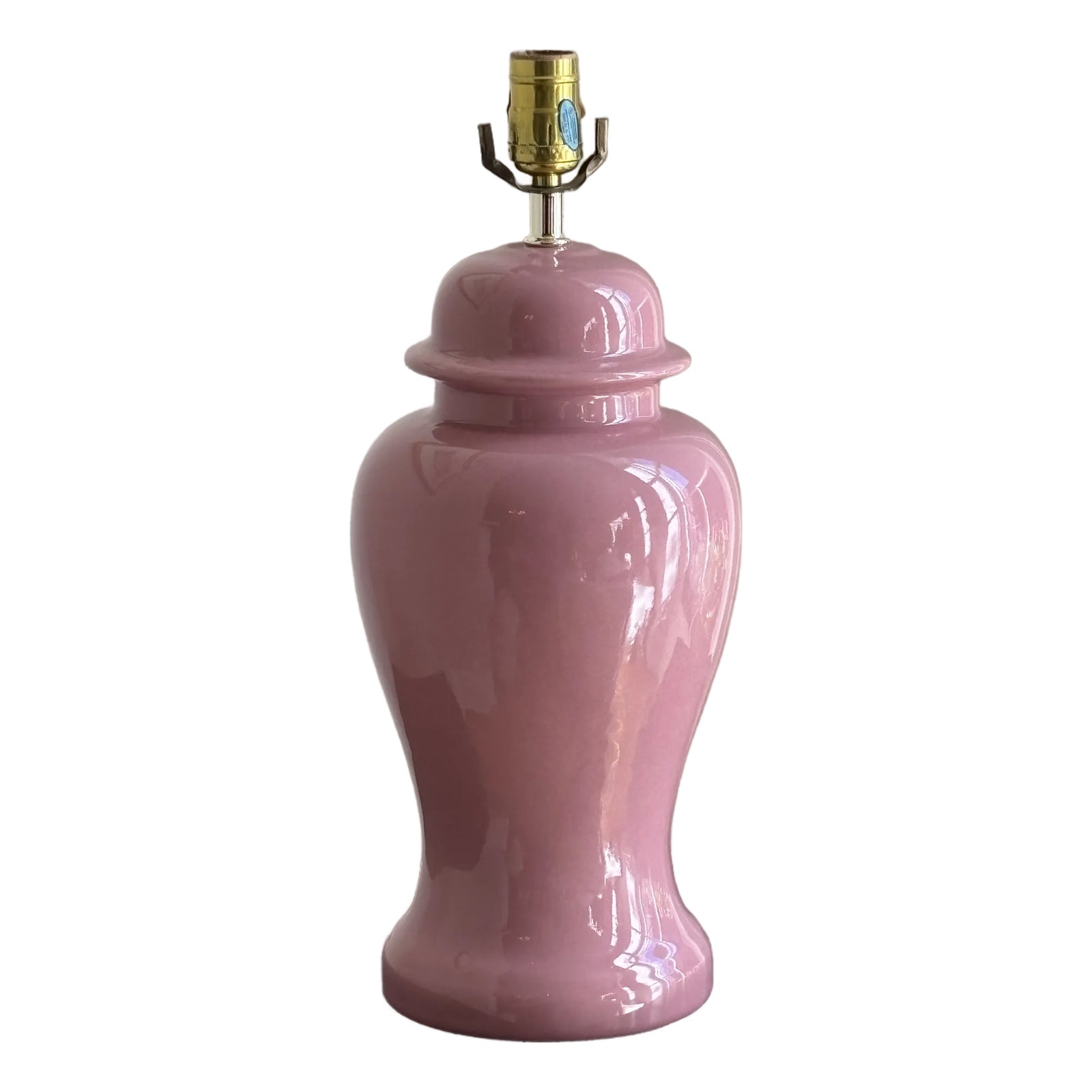 Mid-20th Century Bubble Gum Pink Ginger Jar Table Lamp | Chairish