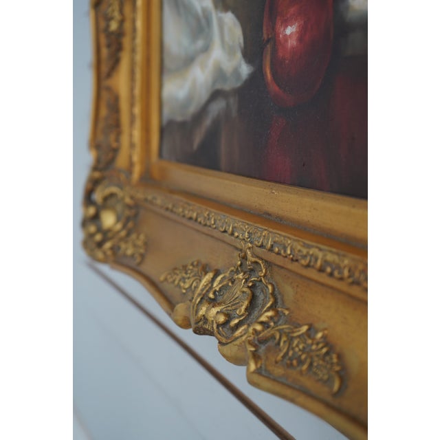 r.martin Artist Signed Still Life Oil Painting on Canvas | Chairish