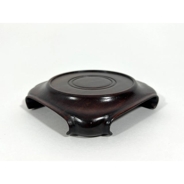 Vintage Hong Kong Ming Style Scroll Foot Rosewood Display Stand (3.4 ...