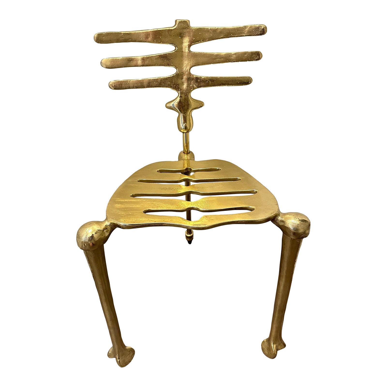 Michael Aram Natural Brass Skeleton Chair | Chairish