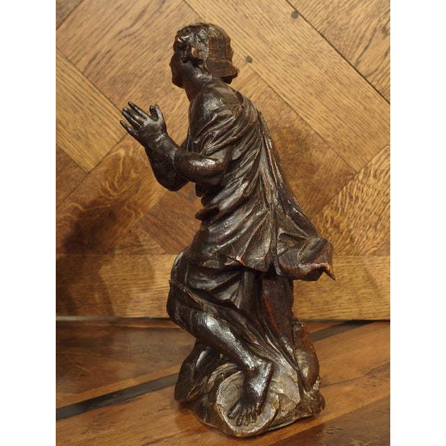 Small 18th Century Carved Oak Statues From France - a Pair | Chairish