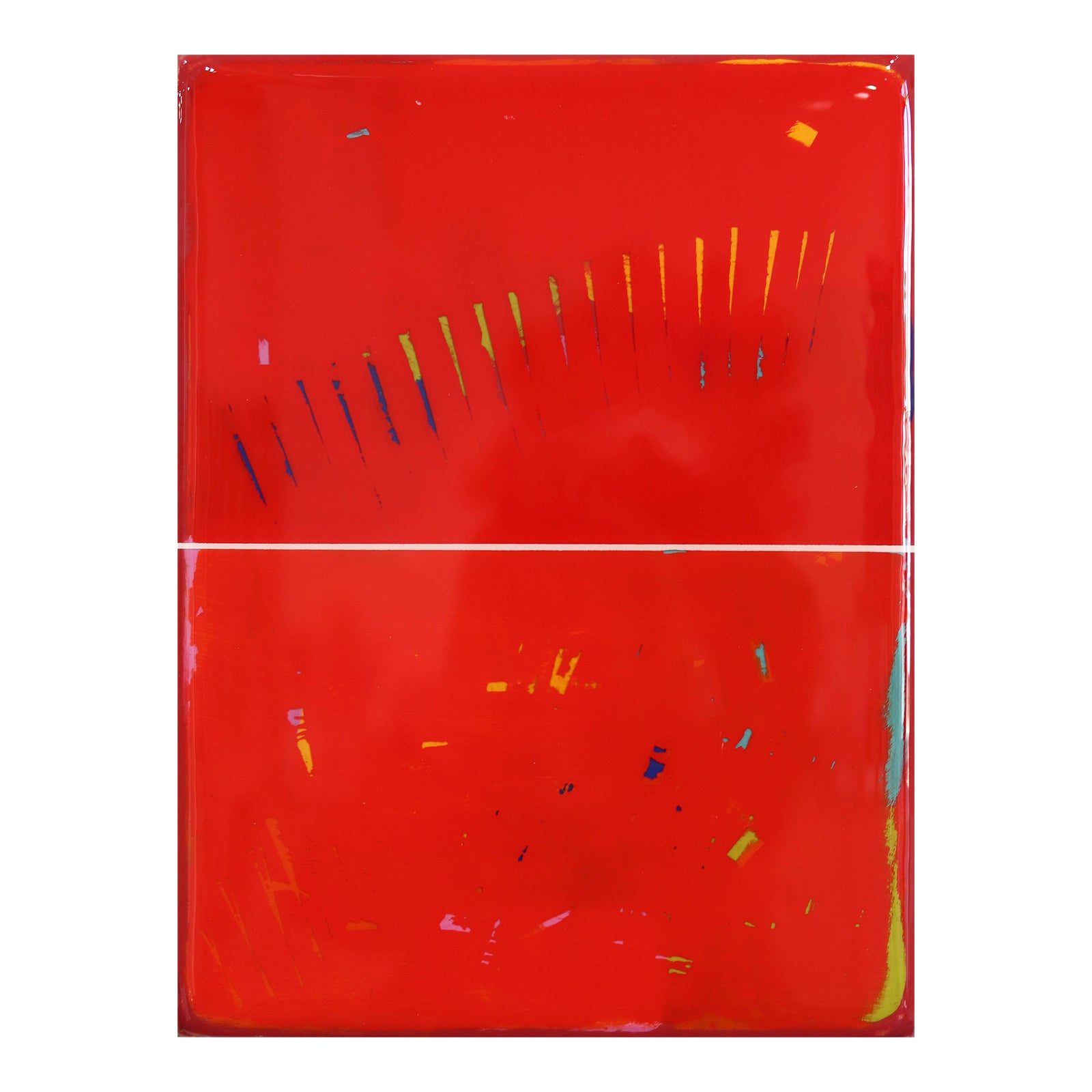 The Window 277 - Modern Minimalist Red Two Tone Resin Original Artwork ...