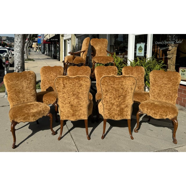 Therien Workshops for Dessin Fournir Volute Dining Chairs - Set of 10 ...