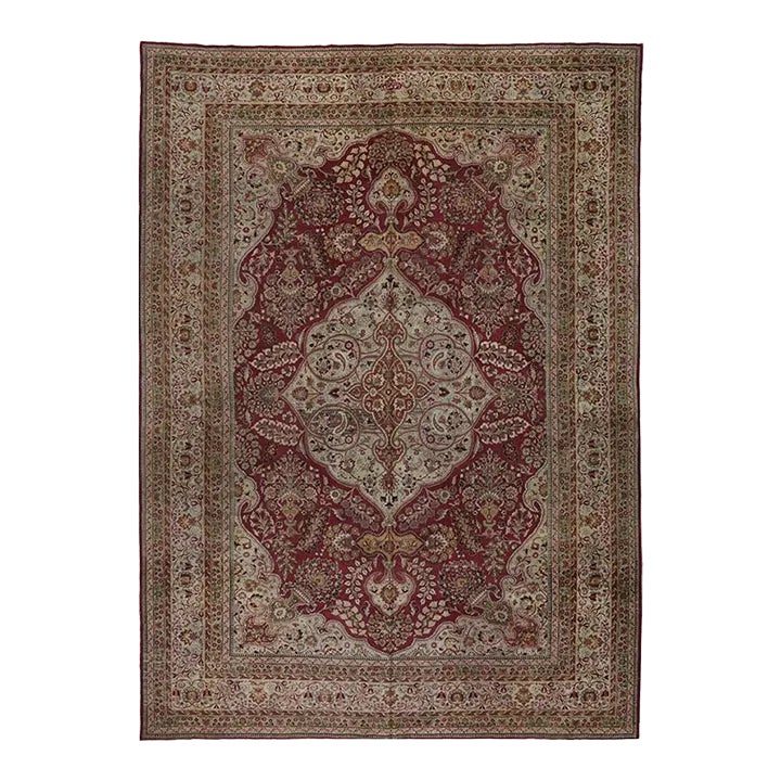 1930s Old Persian Mashad Area Rug 11’8″ X 16’6″ | Chairish