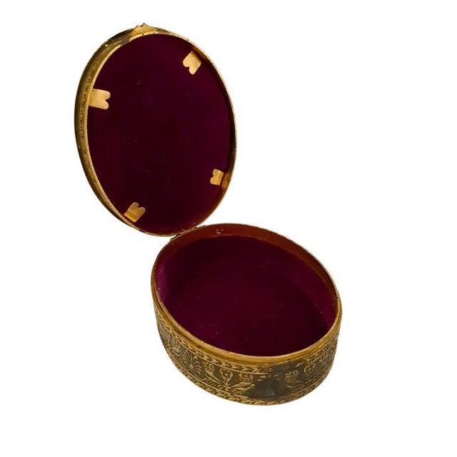 Early 19th Century Portrait of King Louis Antique Jewelry Box, Painted ...