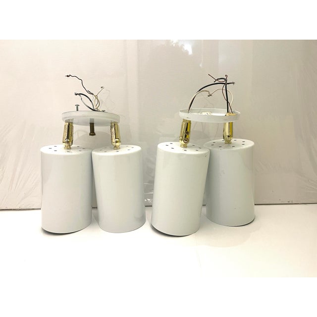 Modern White Gold Can Spotlights - Set if 2 | Chairish