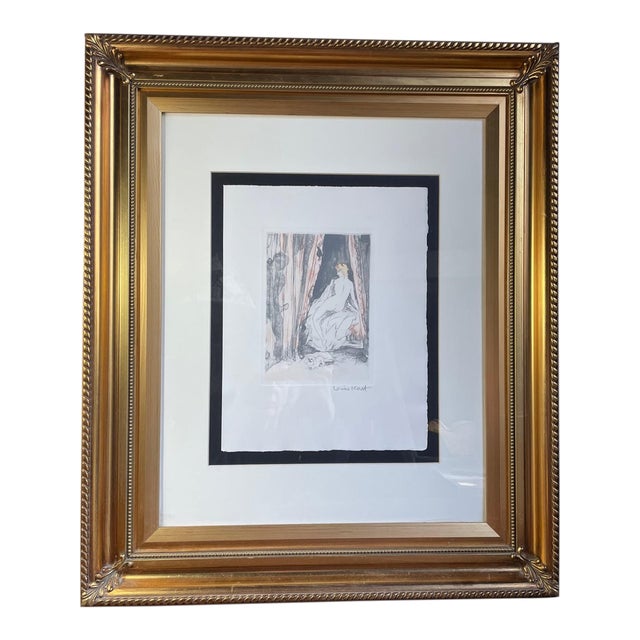 Louis Icart Original Copper Plate Etching, and Aquatint Titled “La Nuit Et Le Moment, 1948 ...