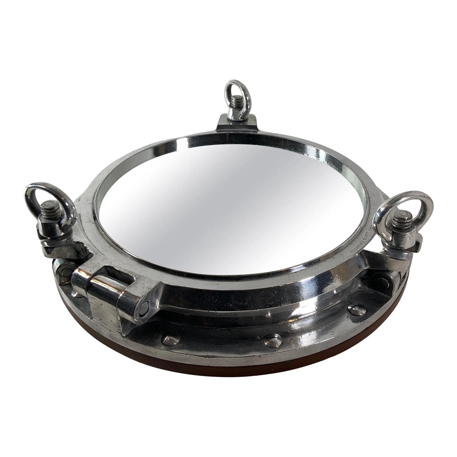 Aluminum Ship's Porthole Mirror | Chairish