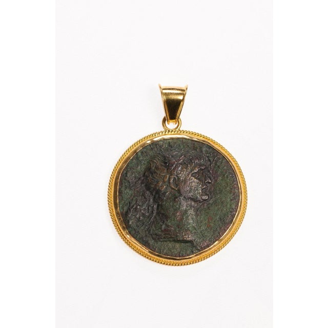 Roman Bronze Trajan Coin Pendant | Chairish