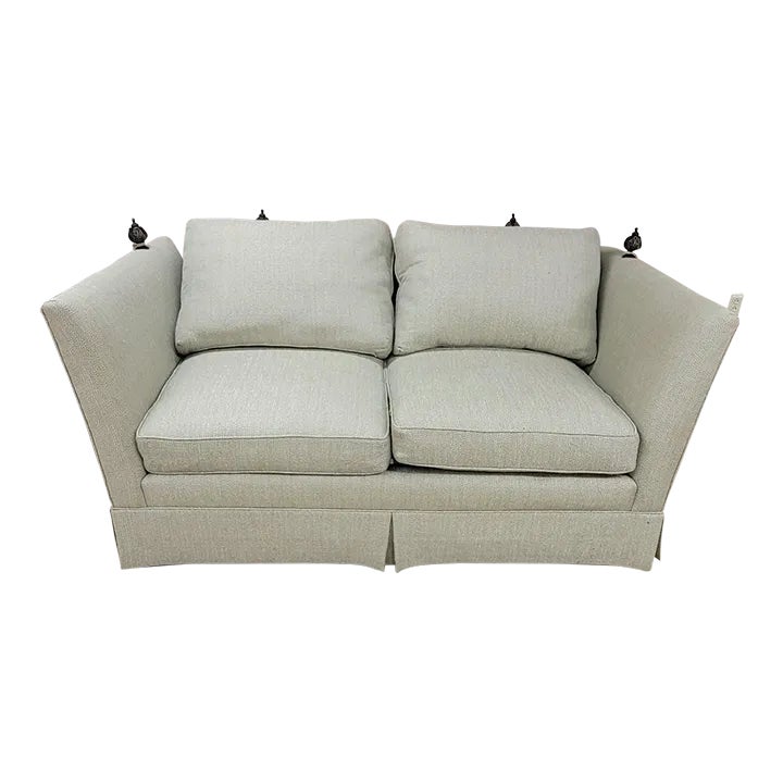 20th C Traditional Knole Drop Arm Sofa Loveseat Sofa | Chairish