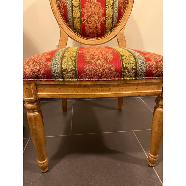 1980s Vintage Brocade Tapestry Chairs - Set of 4 | Chairish
