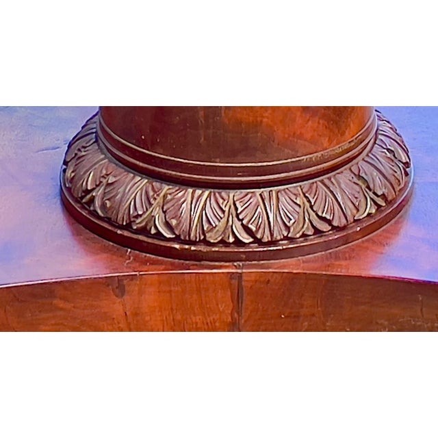 Antique American Federalist Pedestal Console Table in Flame Mahogany ...