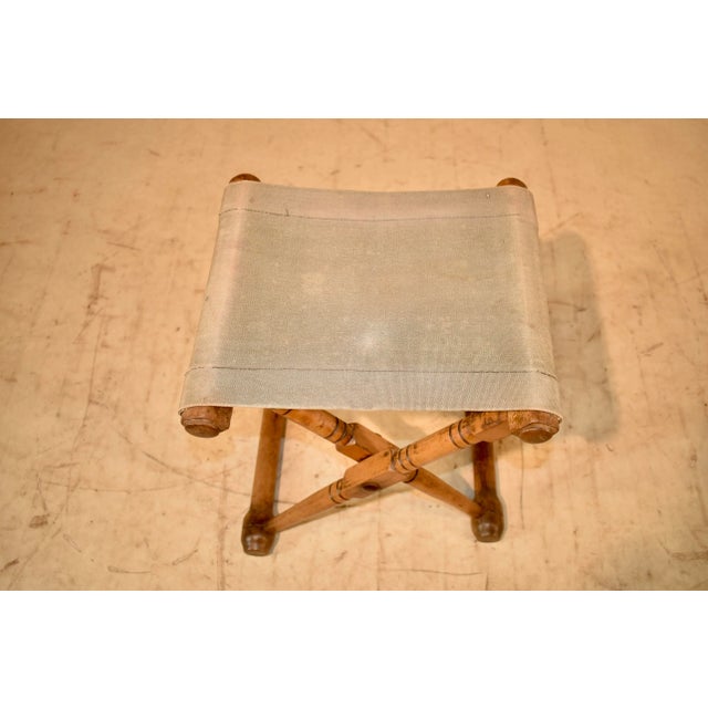 19th Century Campaign Folding Stool | Chairish