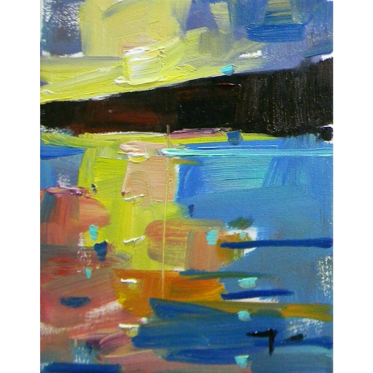 Sunset Original Fauvism Art Oil Painting by Jose Trujillo | Chairish