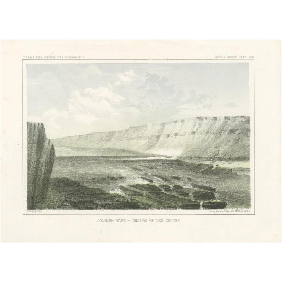 Stanley Del, Columbia River Junction with Des Chutes River Landscape ...