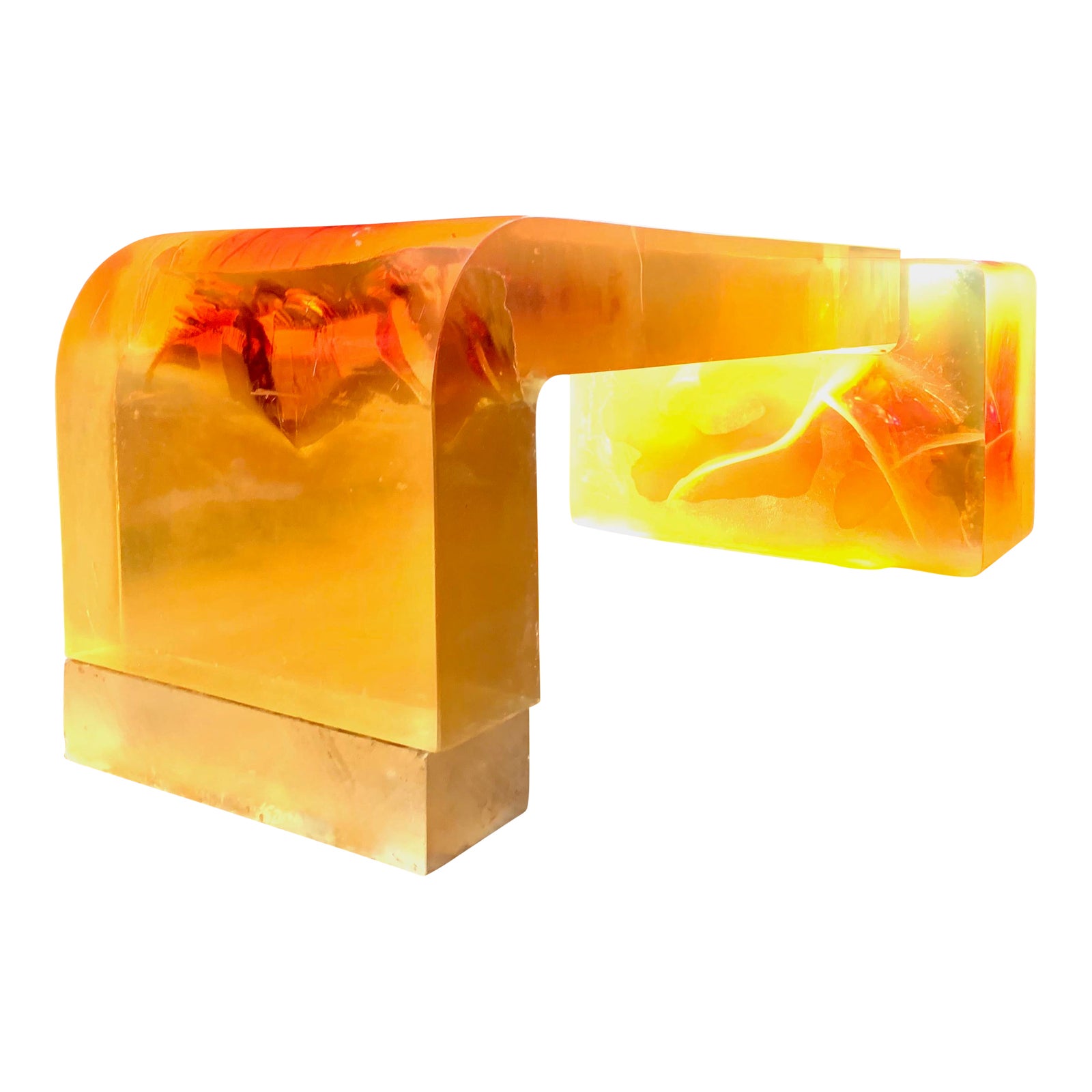 Monumental Lucite Block Coffee Table, in the Manner of Gary Gutterman ...