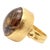 Gurhan Hammered 24k Gold Rutilated Quartz Ring sz 6 | Chairish