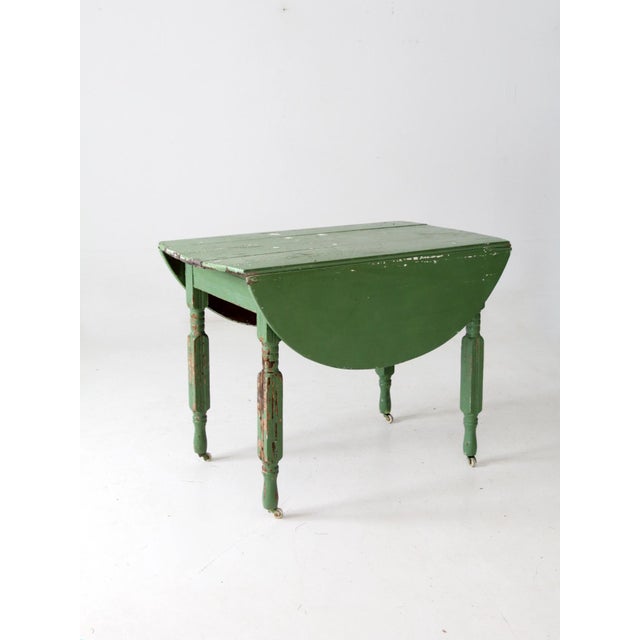 Antique Painted Drop Leaf Table | Chairish
