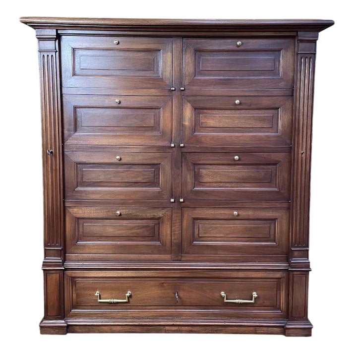 Notary Cabinet with Mahogany Valves | Chairish