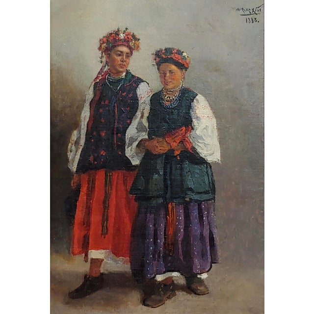 Russian Wedding - Original 19th Century Oil Painting | Chairish