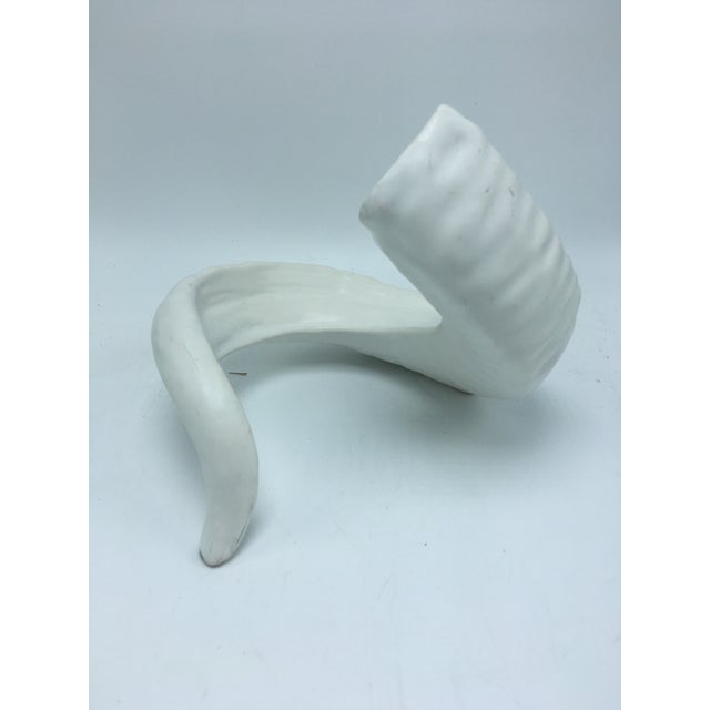 1980s Ceramic Faux Horn | Chairish