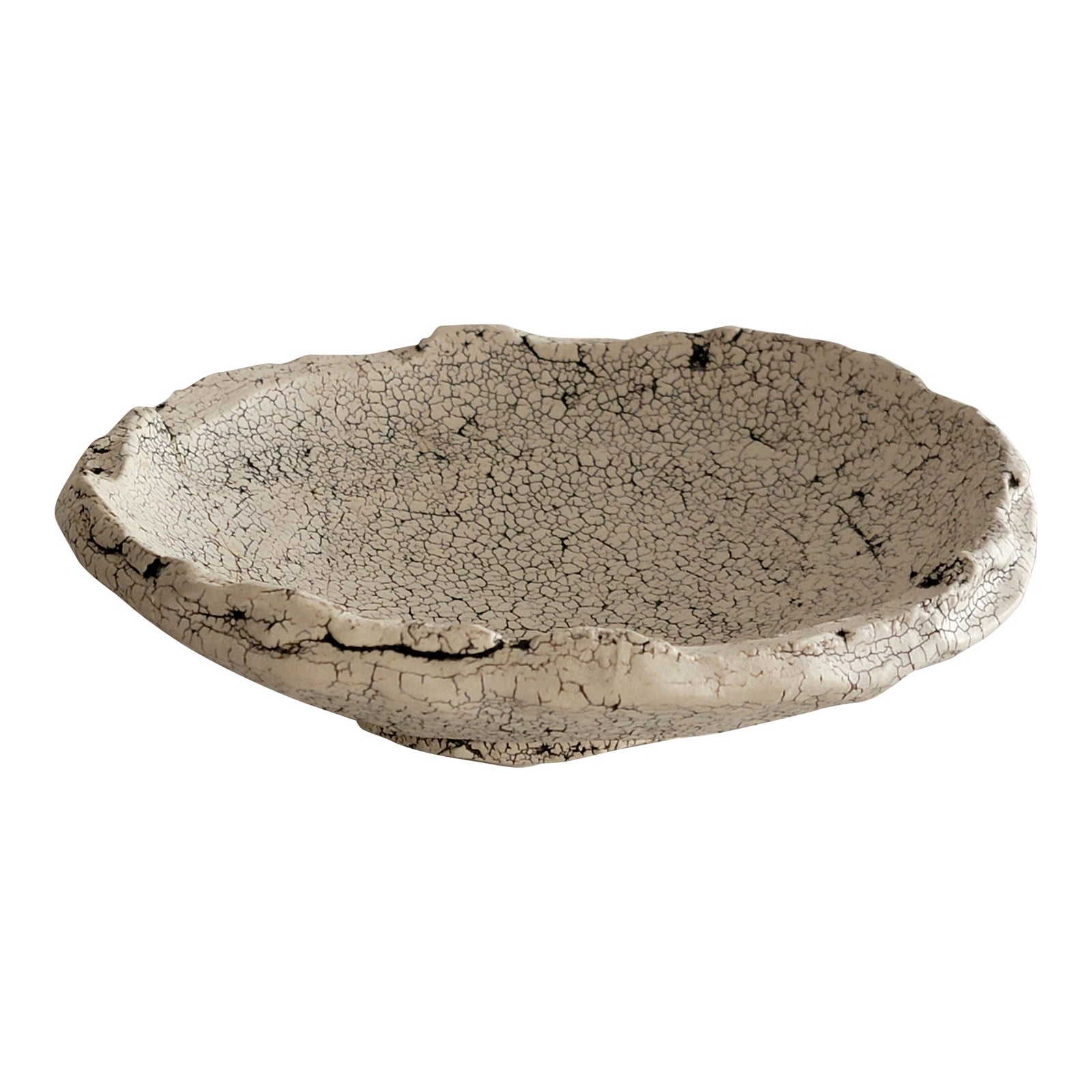 Handmade Organic Japanese Ceramic Low Bowl by Gaku Nakane | Chairish
