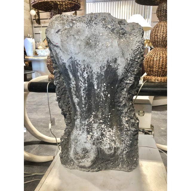 Modern Belgian Back Torso Cement Sculpture | Chairish