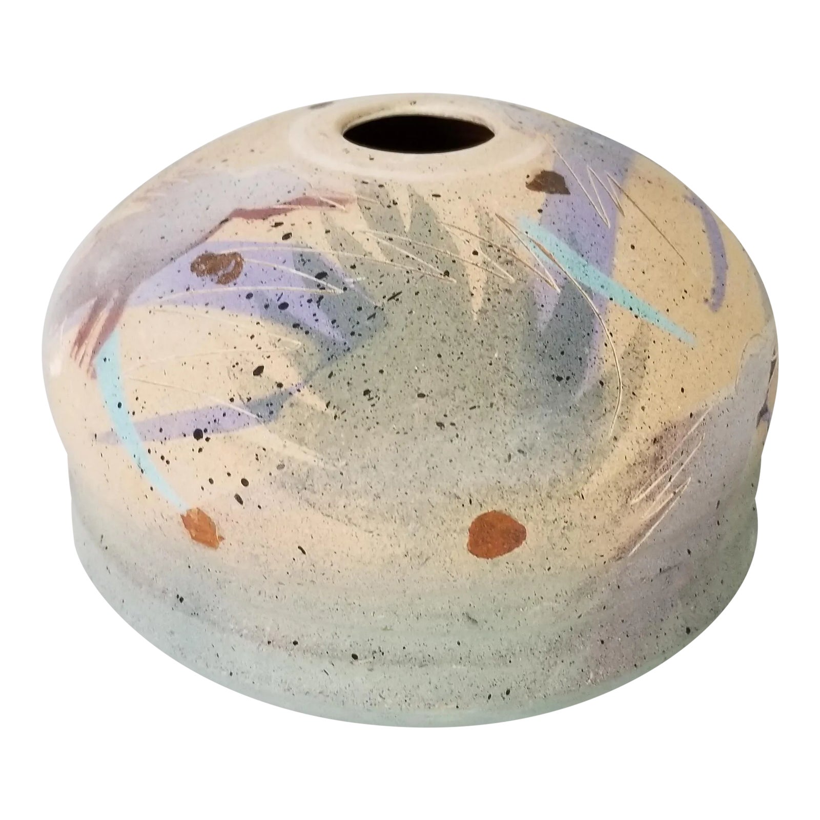 1980s Laura Ross Art Pottery Vase | Chairish