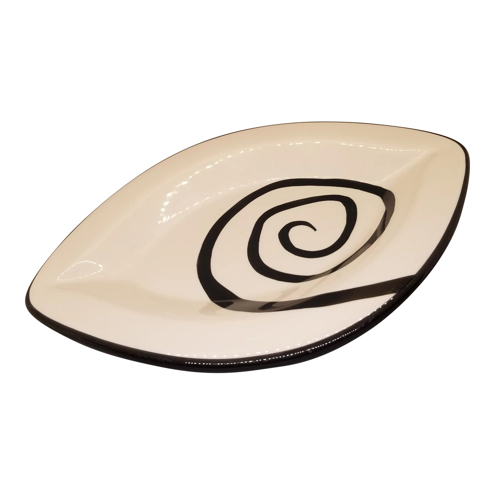 Urban Graffiti Spiral Hand Painted Dish | Chairish