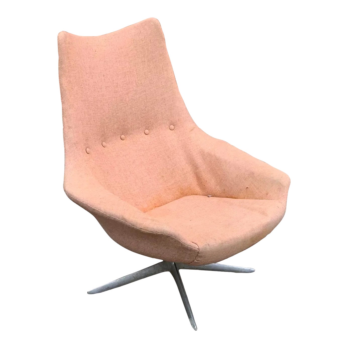 Mid Century Swivel Office Desk Lounge Chair by Hw Klein for Brahmin ...
