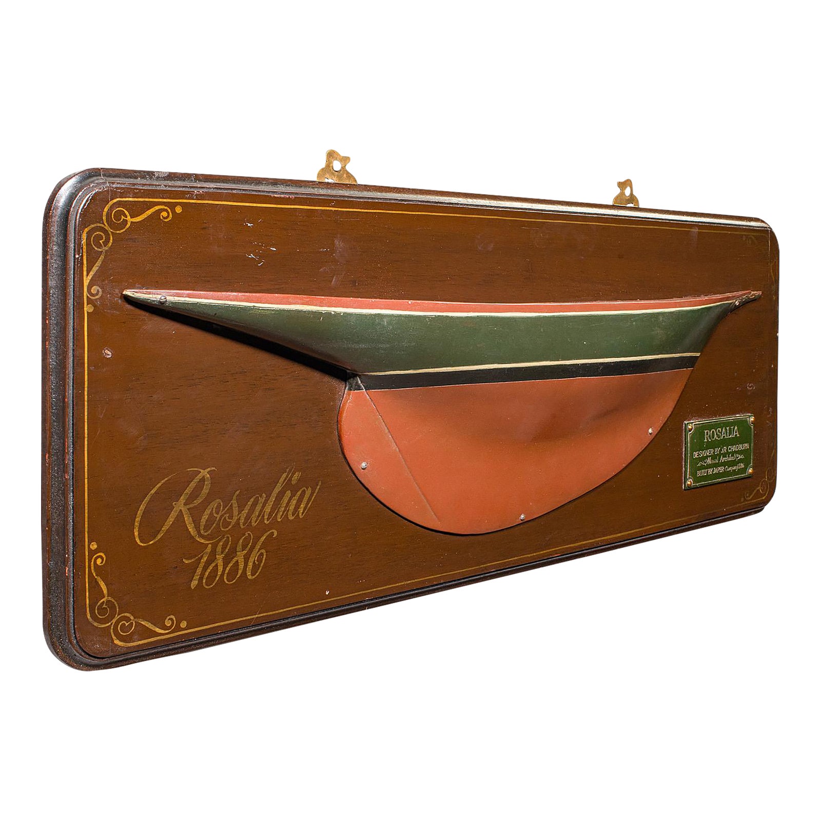 Vintage Half Hull Model, English, Shipwright’s Display Plaque, Mid ...