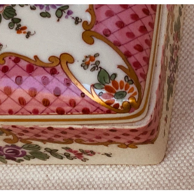 Exquisite French Belle Époque Hand-Painted Porcelain Box | Chairish