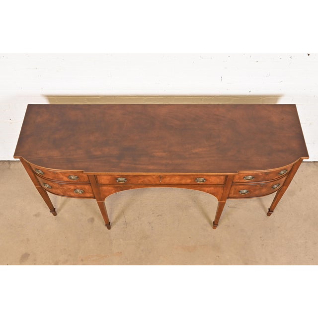 Smith & Watson Flame Mahogany Federal Style Sideboard Credenza | Chairish