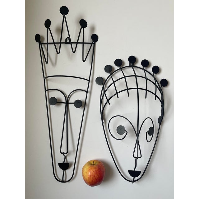 Vintage Pair of Frederick Weinberg Wire Wall Hanging Sculptures King ...