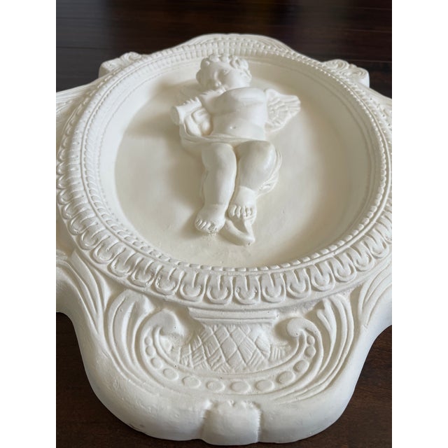 Vintage Cherub Playing Trumpet Architectural Plaster Plaques - a Pair ...