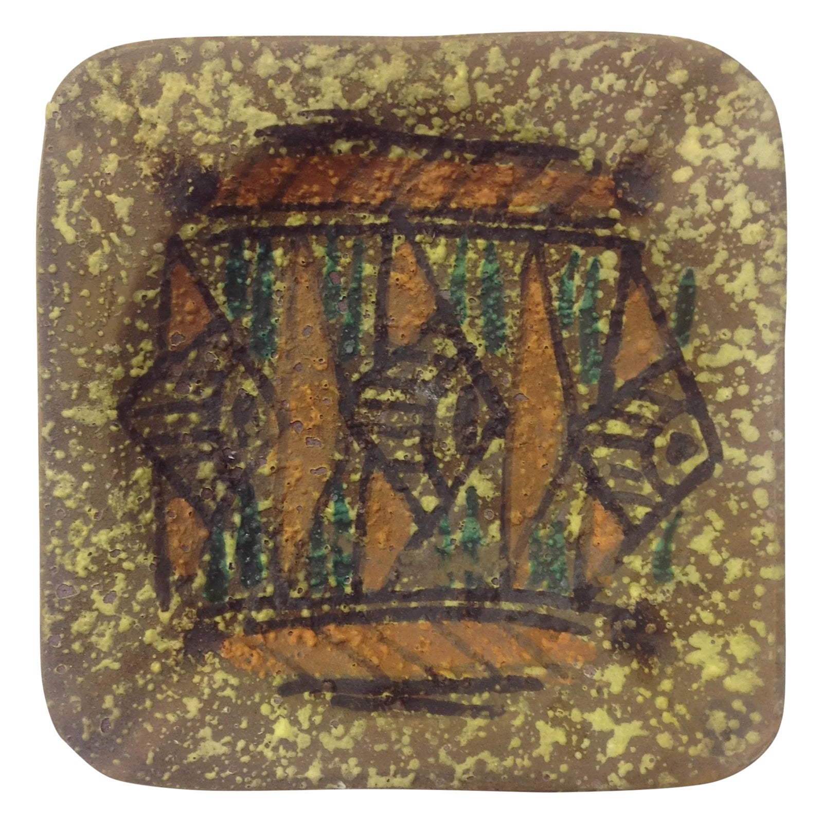 Gamboni Style Fish Design Ceramic Tray | Chairish