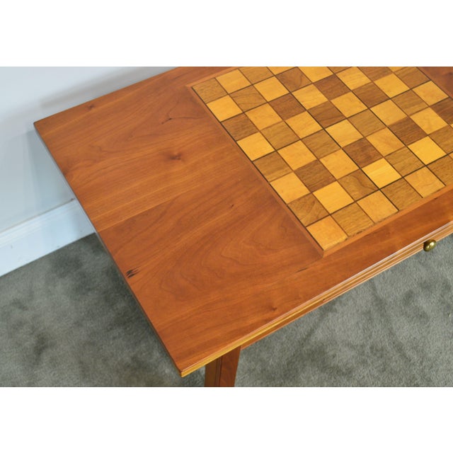 Hand Crafted Solid Cherry Wood Checkerboard Top Game Table by F. G ...