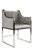 Modern Erin Silver and Gray Velvet Dining Chair | Chairish