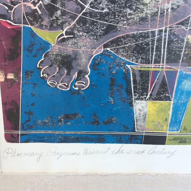 Mid-Century Signed Hans Erni Lithograph | Chairish