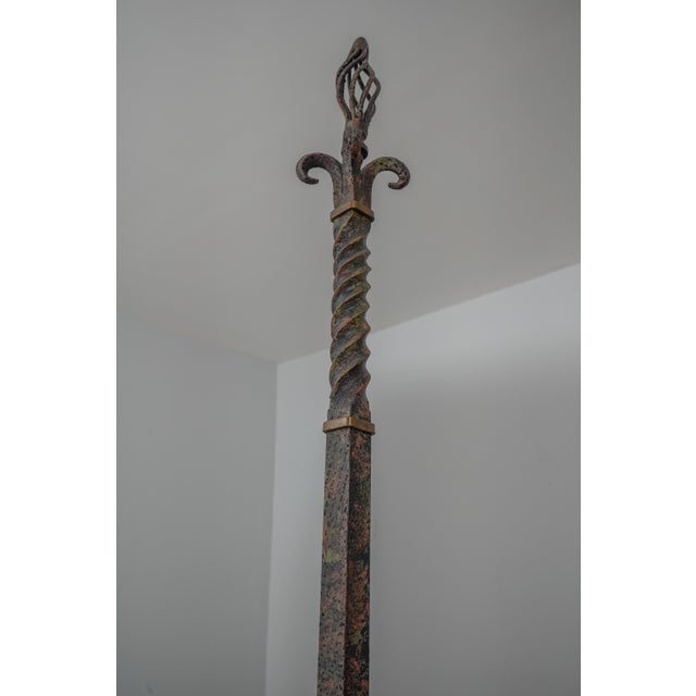 Queen Size Wrought Iron Poster Bed | Chairish