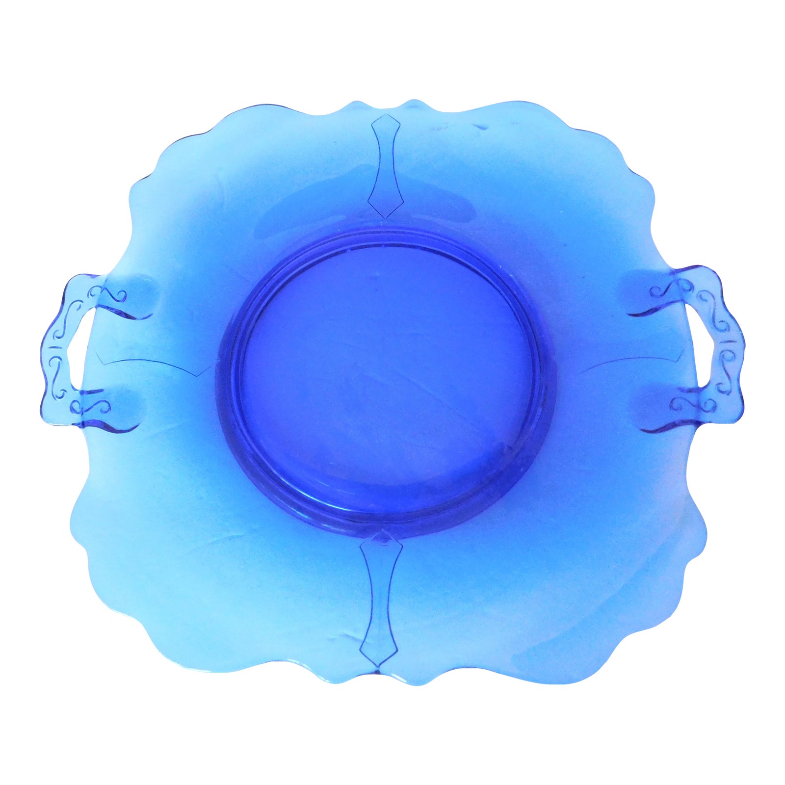 l.e. Smith Cobalt Blue Square Glass Dish | Chairish