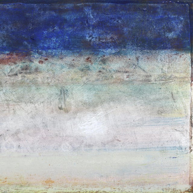 Awh 314 - Original Abstract Expressionist Blue & Yellow Colorfield Oil ...